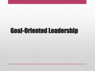 Goal oriented behaviour | PPTX