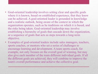 Goal oriented behaviour | PPTX