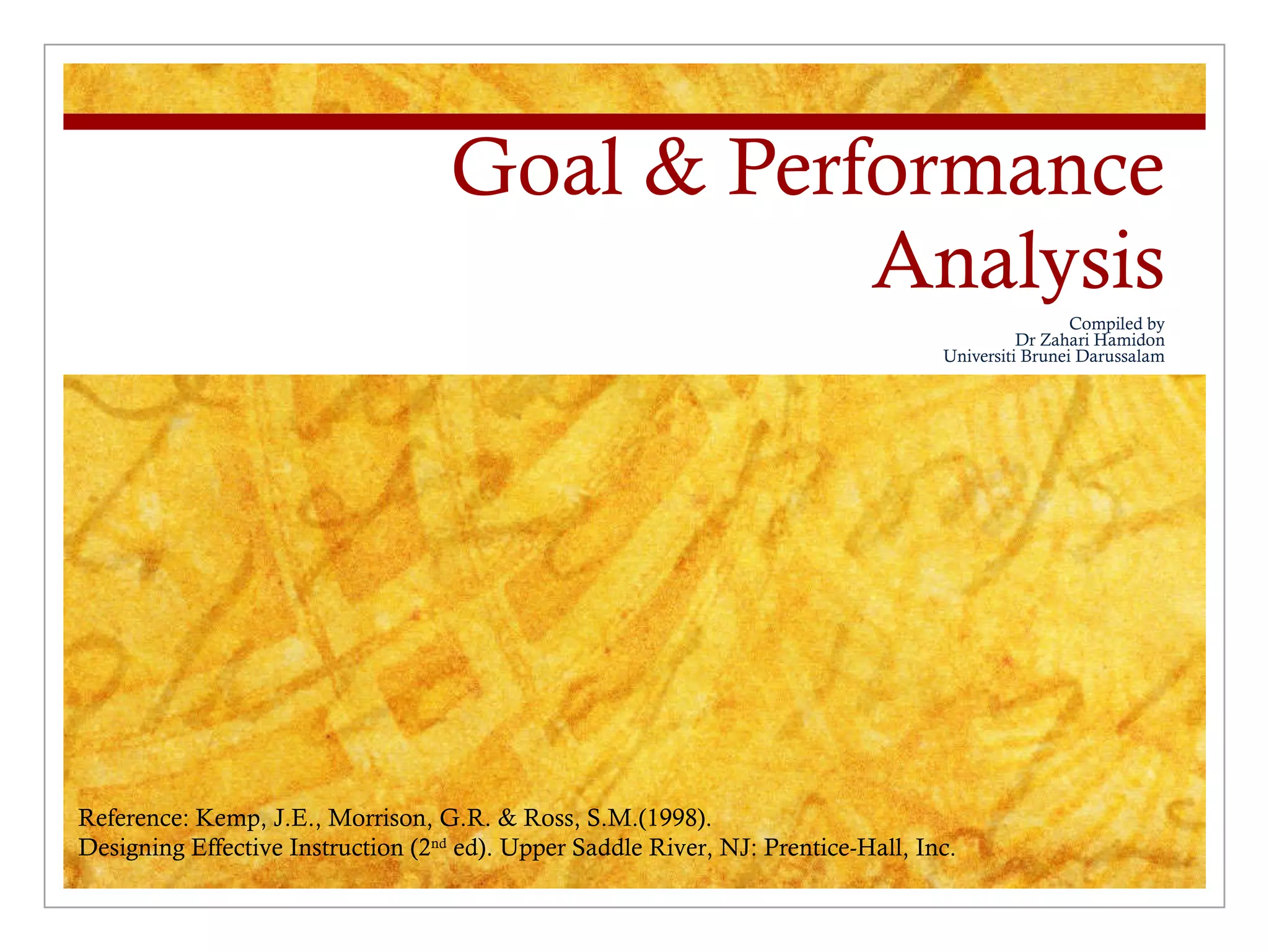 Goal & Performance analysis | PPT