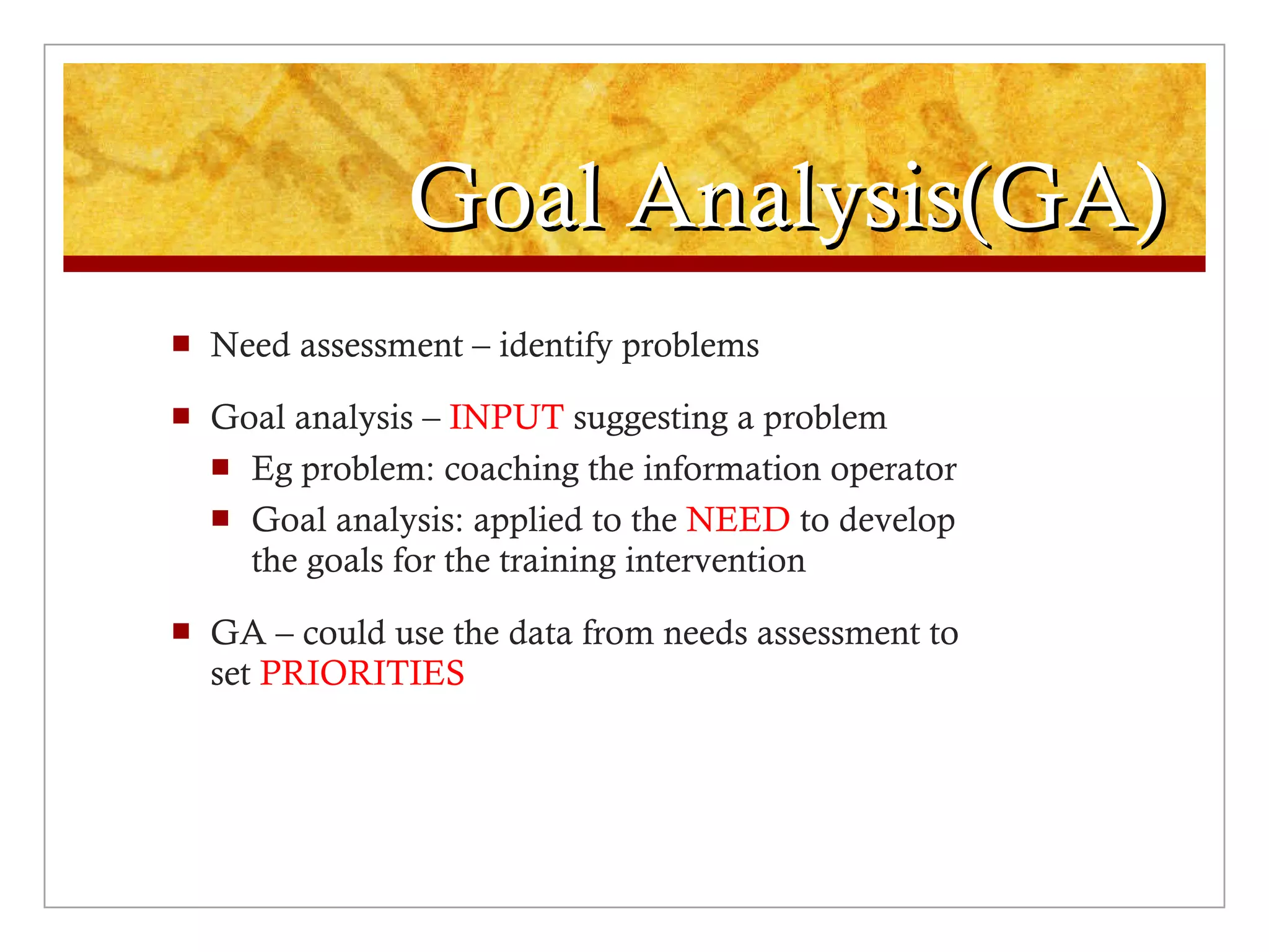 Goal & Performance analysis | PPT