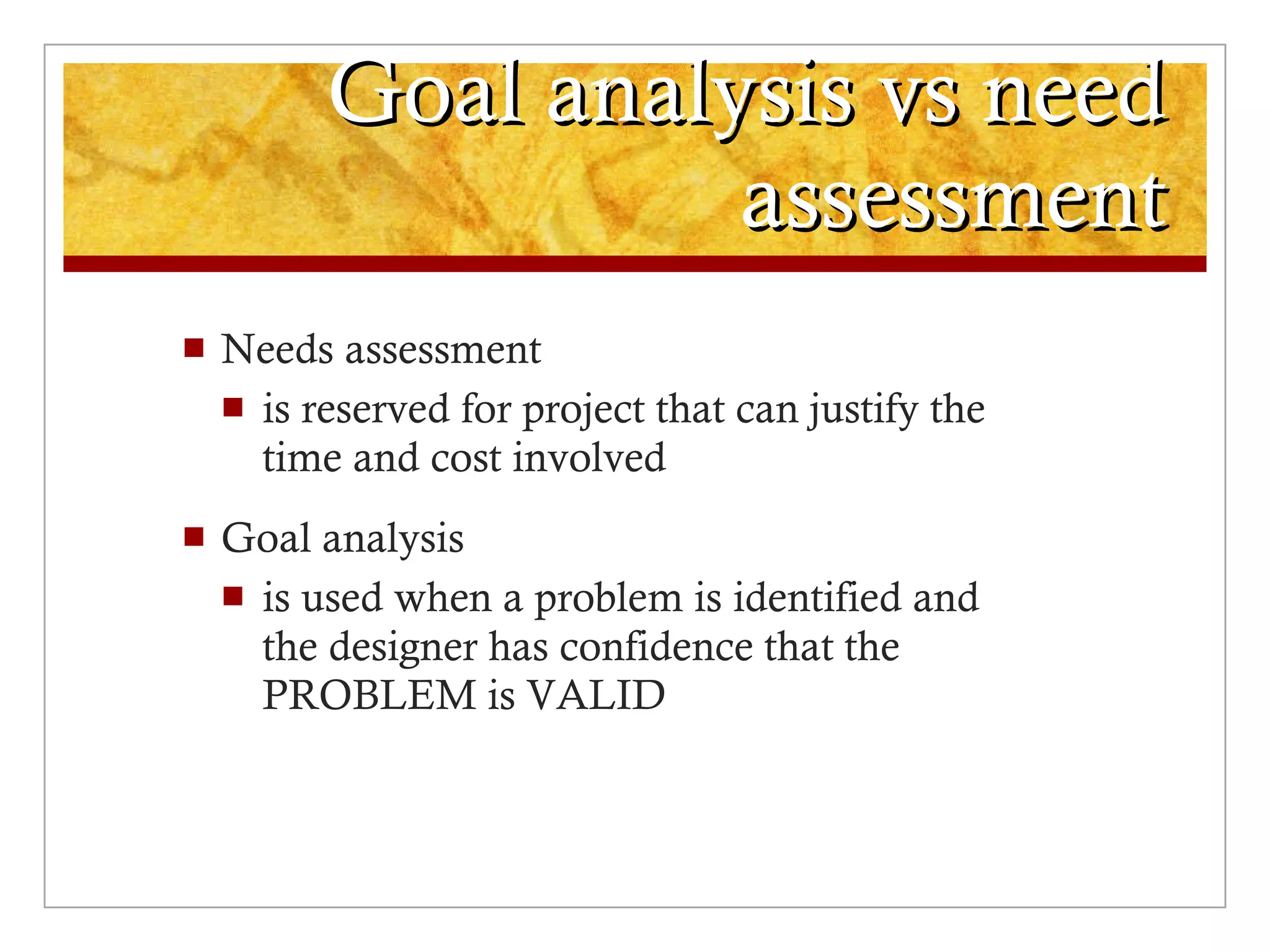 Goal & Performance analysis | PPT