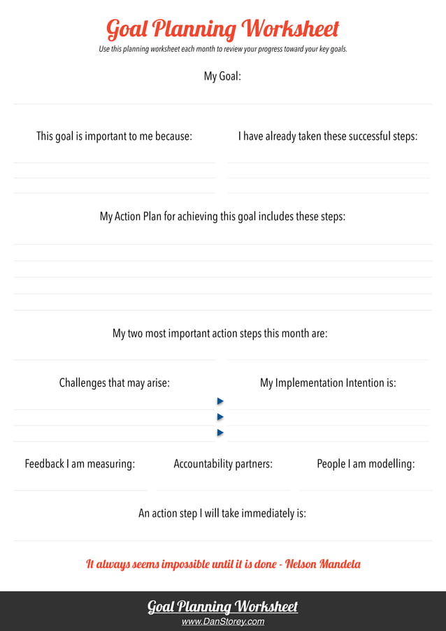Goal Planning Worksheet | PDF
