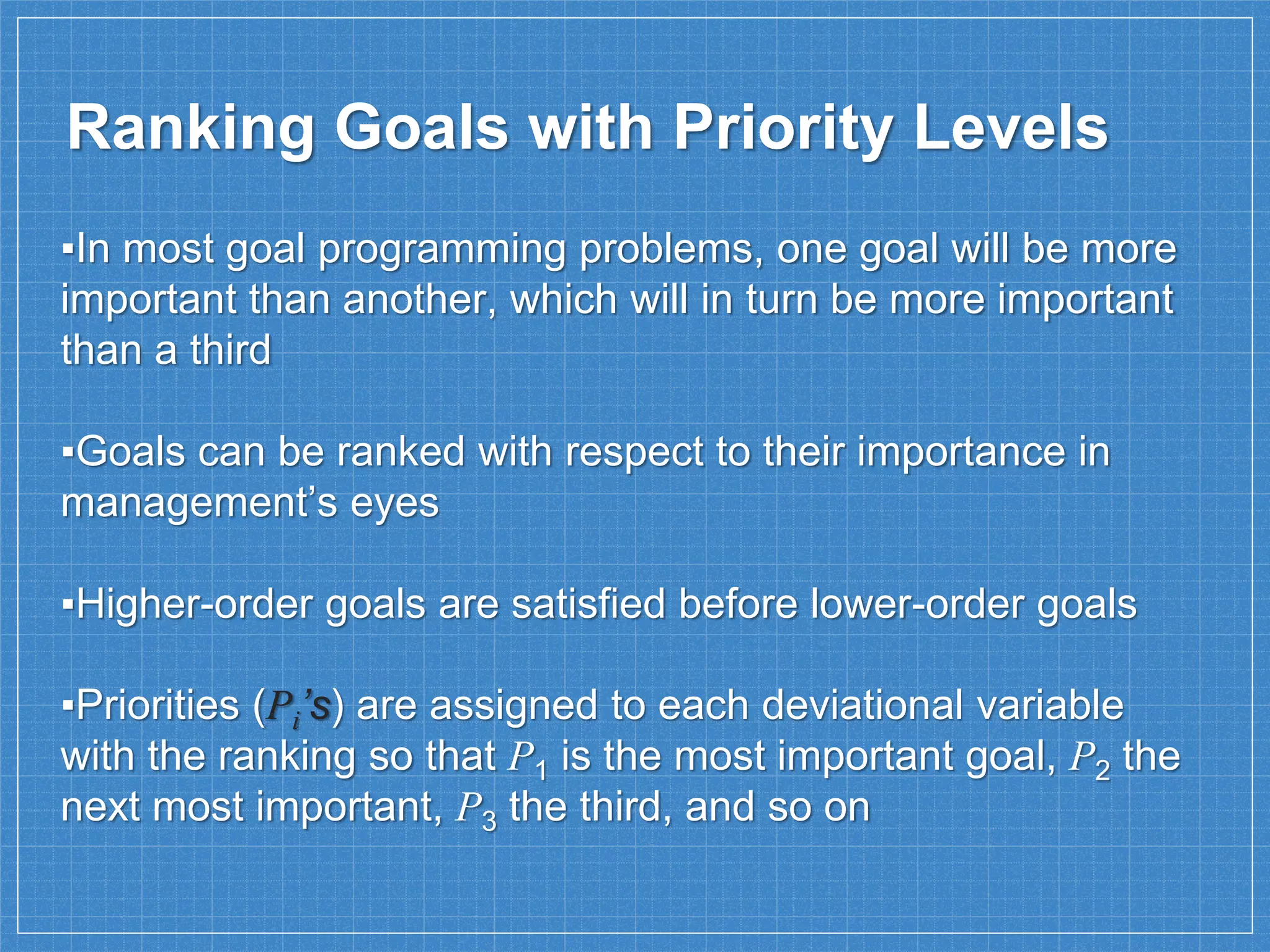 Goal Programming | PPTX