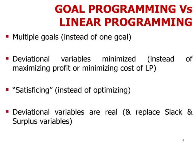 Goal programming | PDF | Business | Business and Finance
