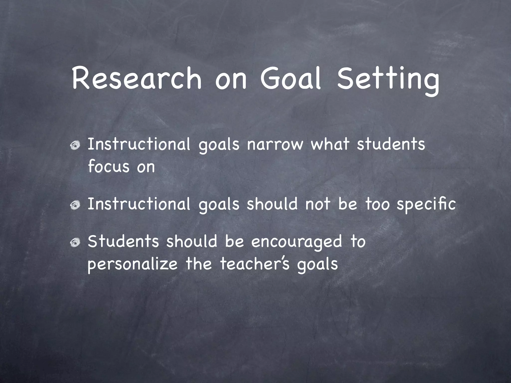 Setting Goals & Providing Feedback | KEY | Educational Assessment ...