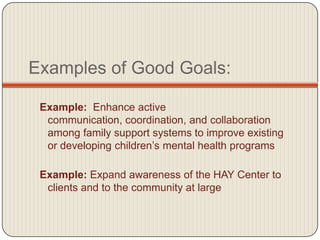 Goals, Objectives, and Logic Models | PPTX