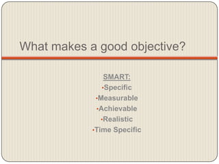 Goals, Objectives, and Logic Models | PPTX