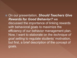 Using Goals to Improve Students' Motivation | PPTX