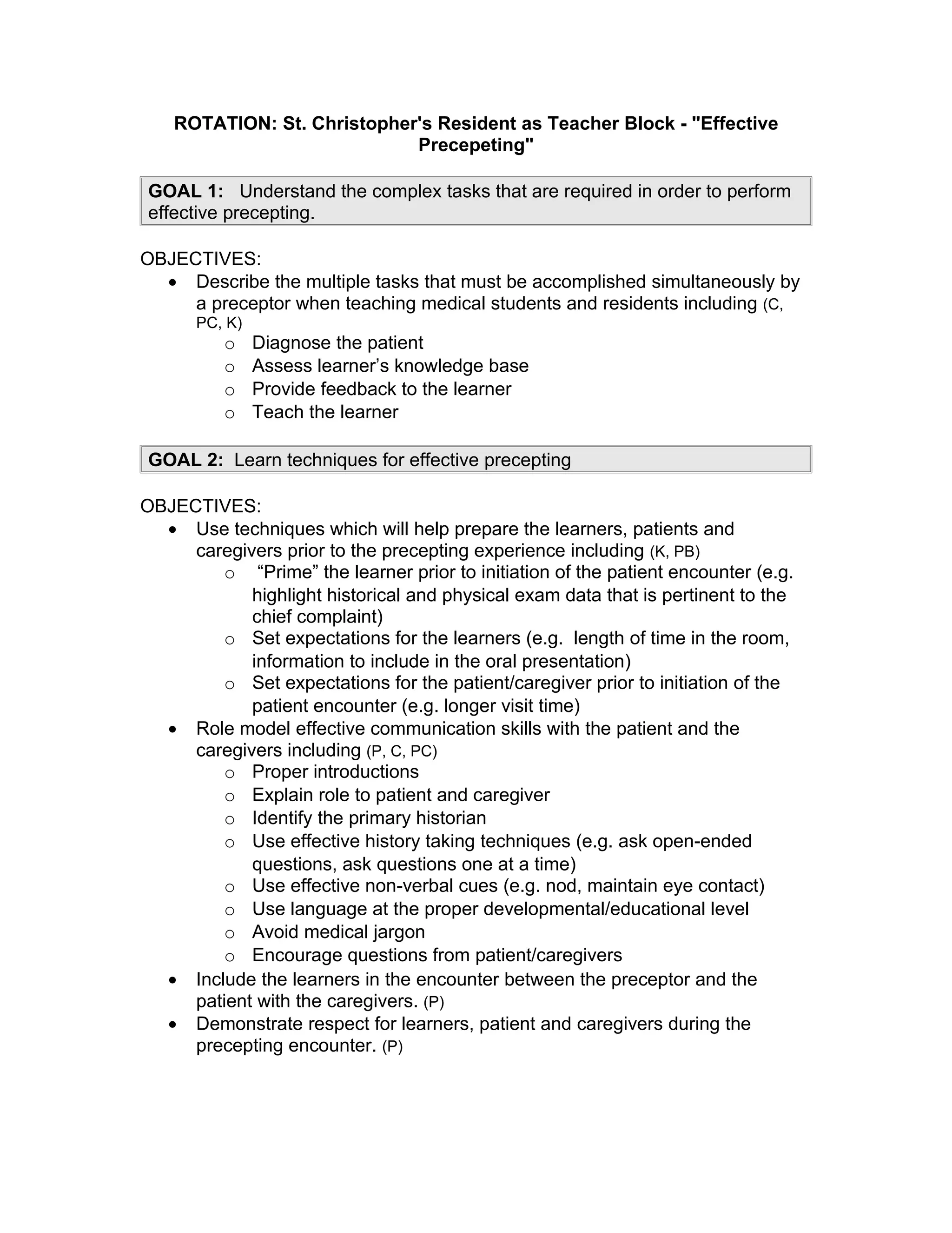 Goals objectives example | DOC | Education