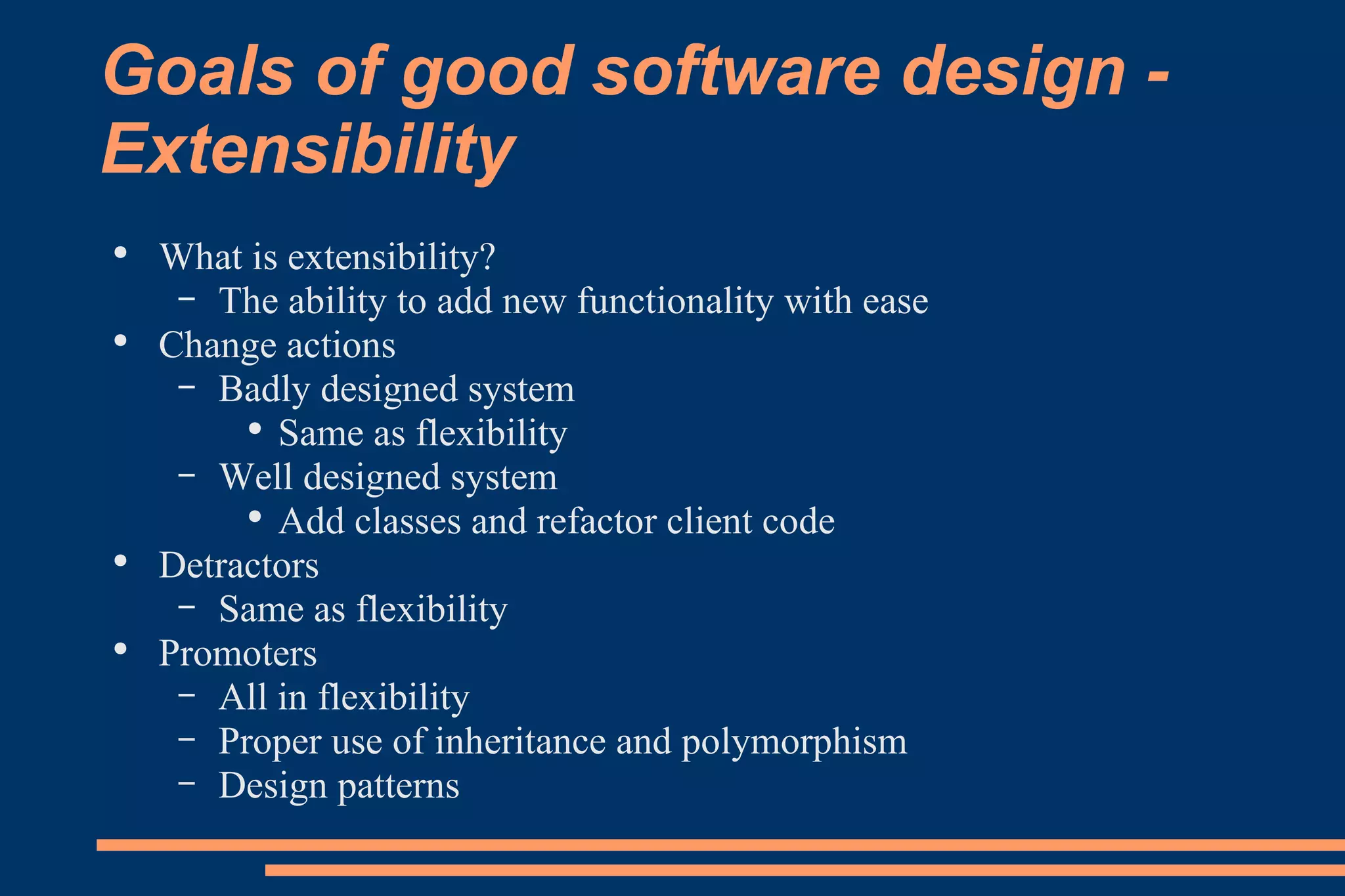 Goals Of Software Design - The main goals | PPT