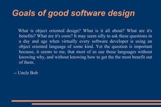 Goals Of Software Design - The main goals | PPT
