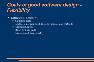 Goals Of Software Design - The main goals | PPT