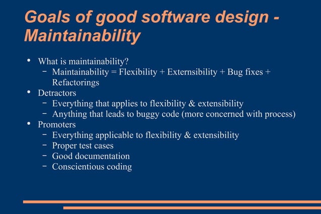 Goals Of Software Design - The main goals | PPT | Programming Languages ...