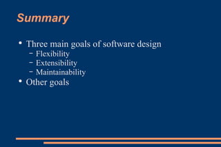 Goals Of Software Design - The main goals | PPT