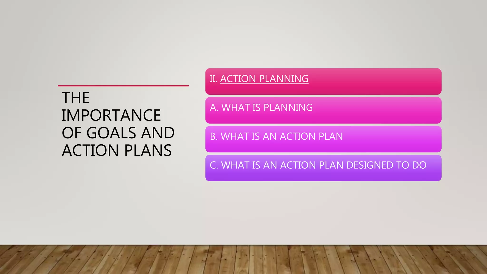 Goals and Action Plans | PPTX