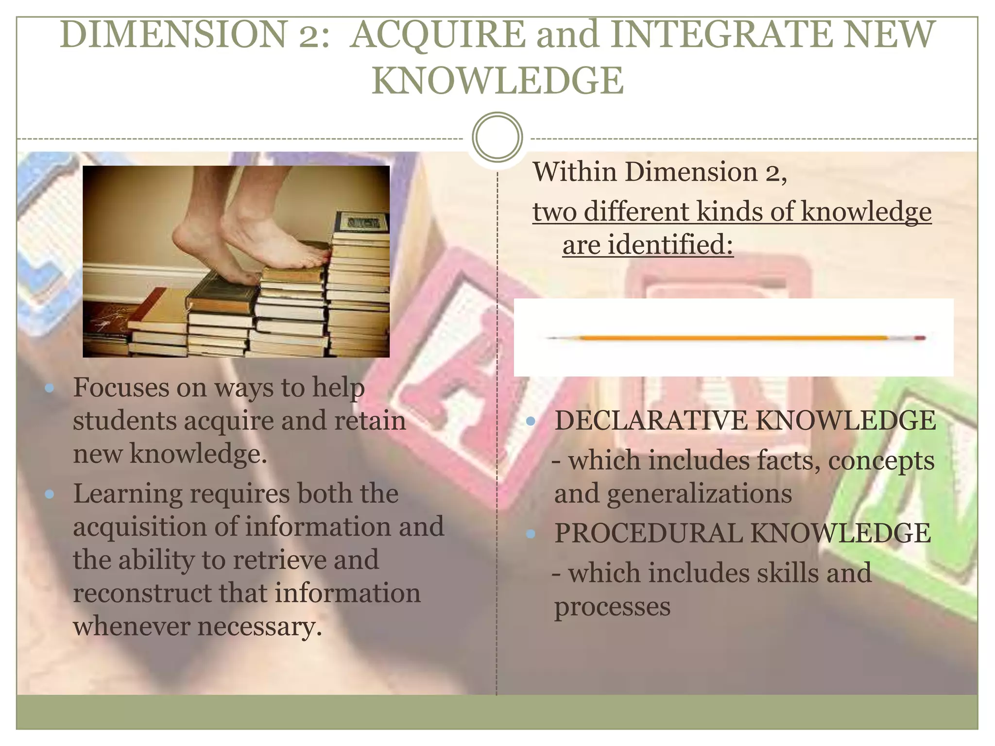 Goals and Dimensions of Learning | PPTX