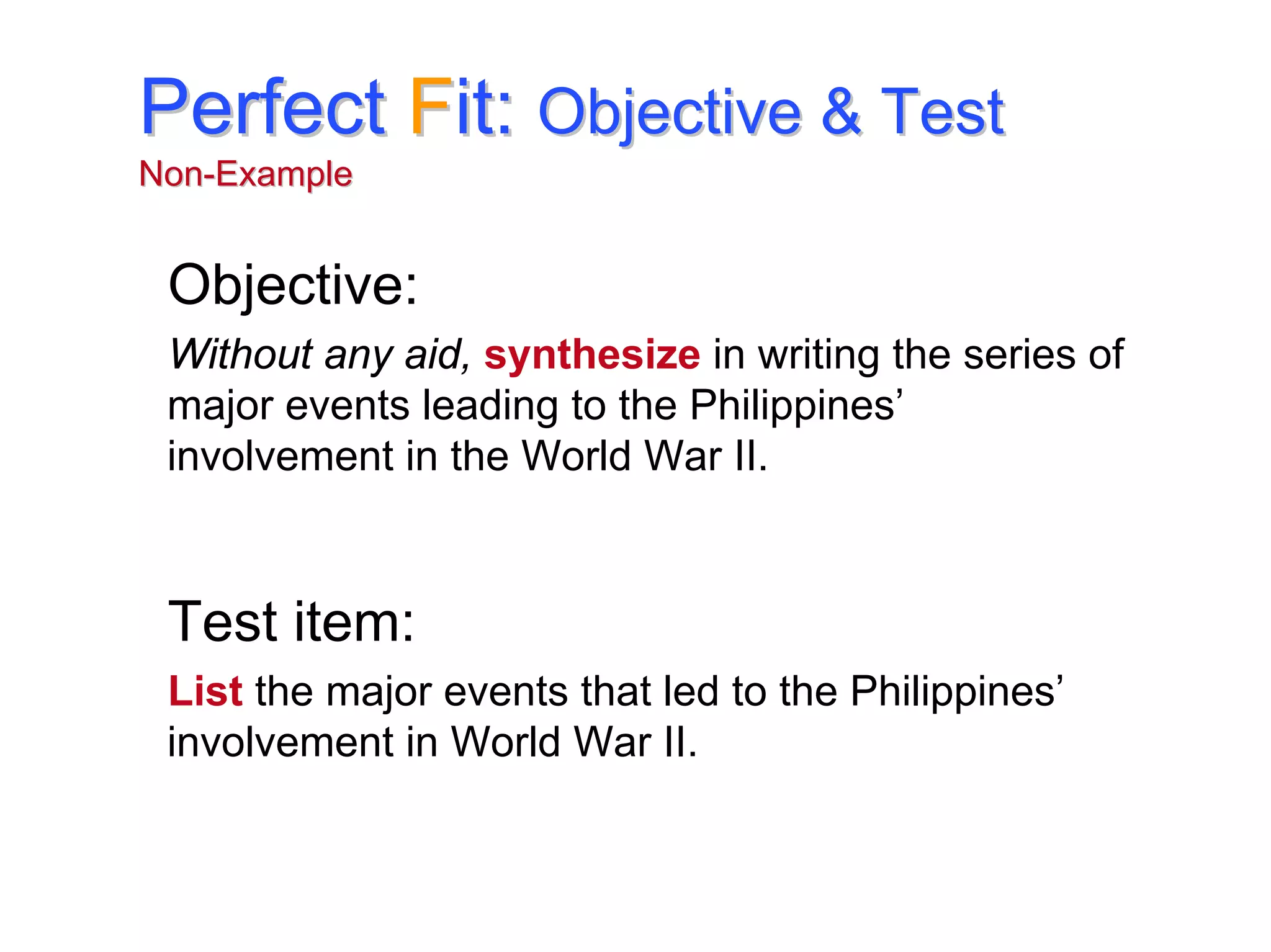 Writing Goals And Objectives and the Perfect Fit | PPT