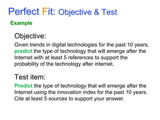 Writing Goals And Objectives and the Perfect Fit | PPT