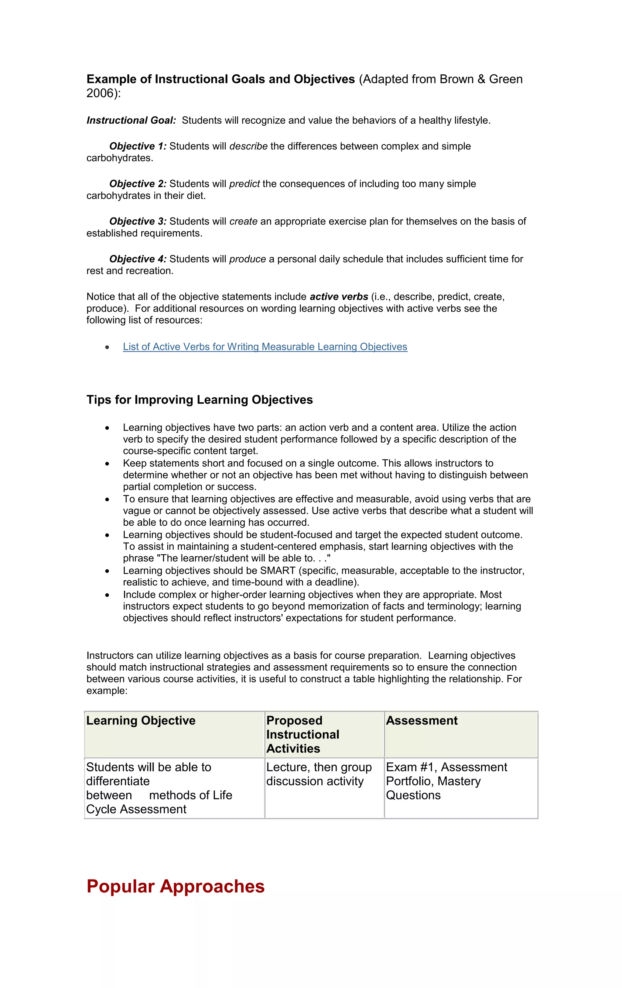 Goals and objectives | DOCX