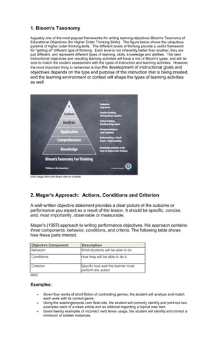 Goals and objectives | DOCX | Educational Assessment | Education