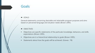 Goals and objectives in Language Teaching | PPTX