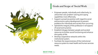 GOALS AND SCOPE OF SOCIAL WORK | PPTX