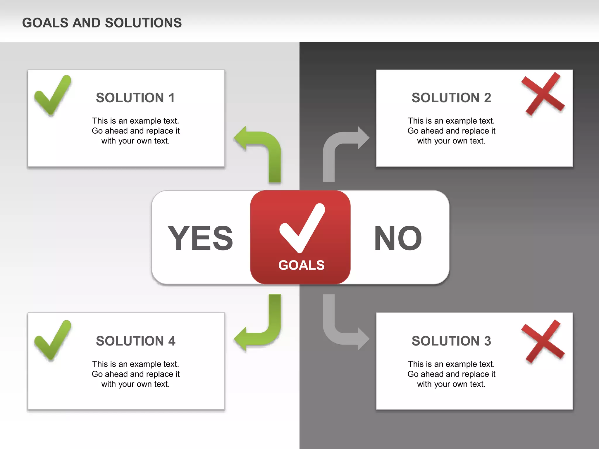 Goals and Solutions Charts (for PowerPoint and Google Slides) | PPT