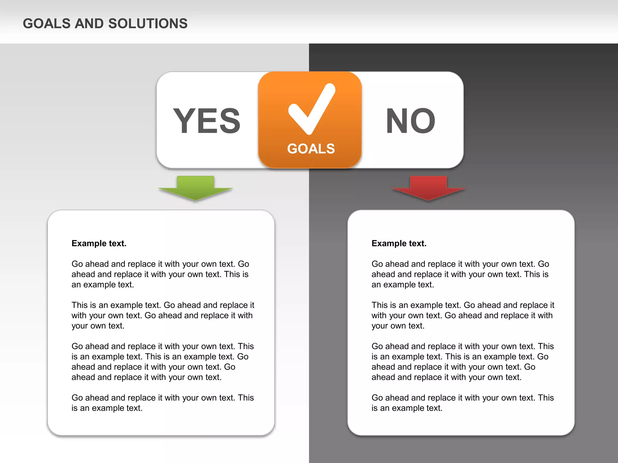 Goals and Solutions Charts (for PowerPoint and Google Slides) | PPT
