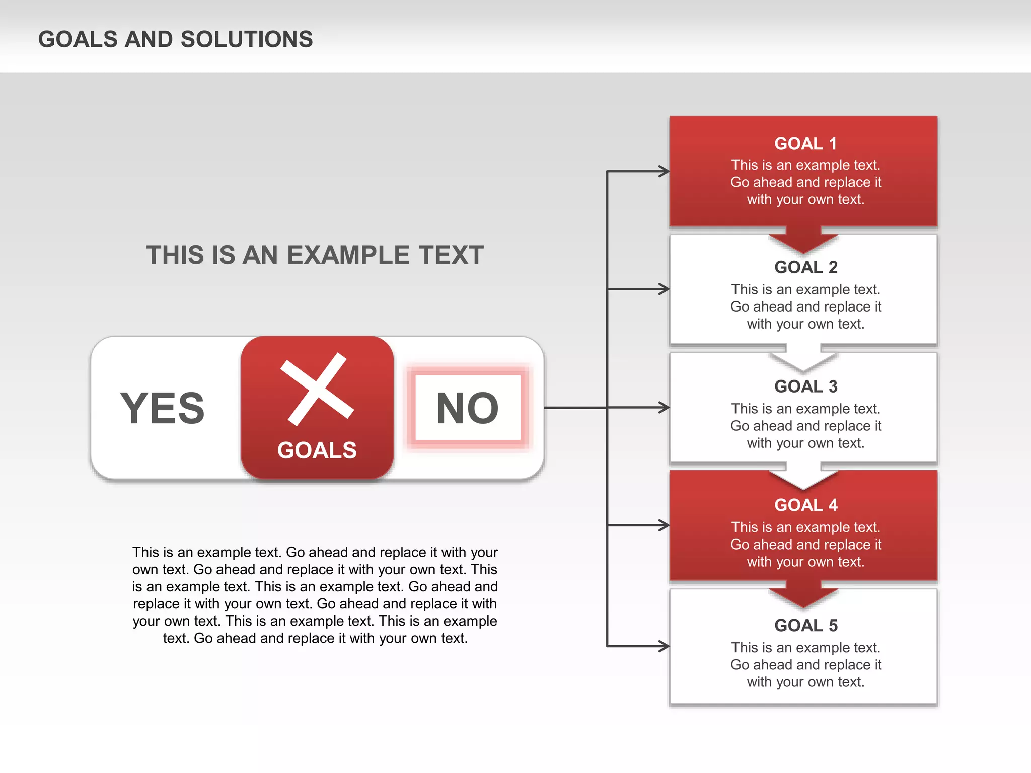 Goals and Solutions Charts (for PowerPoint and Google Slides) | PPT