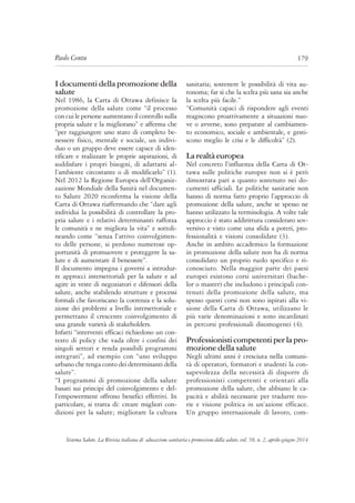 Goals and tools for a better organization of european health promotion ...