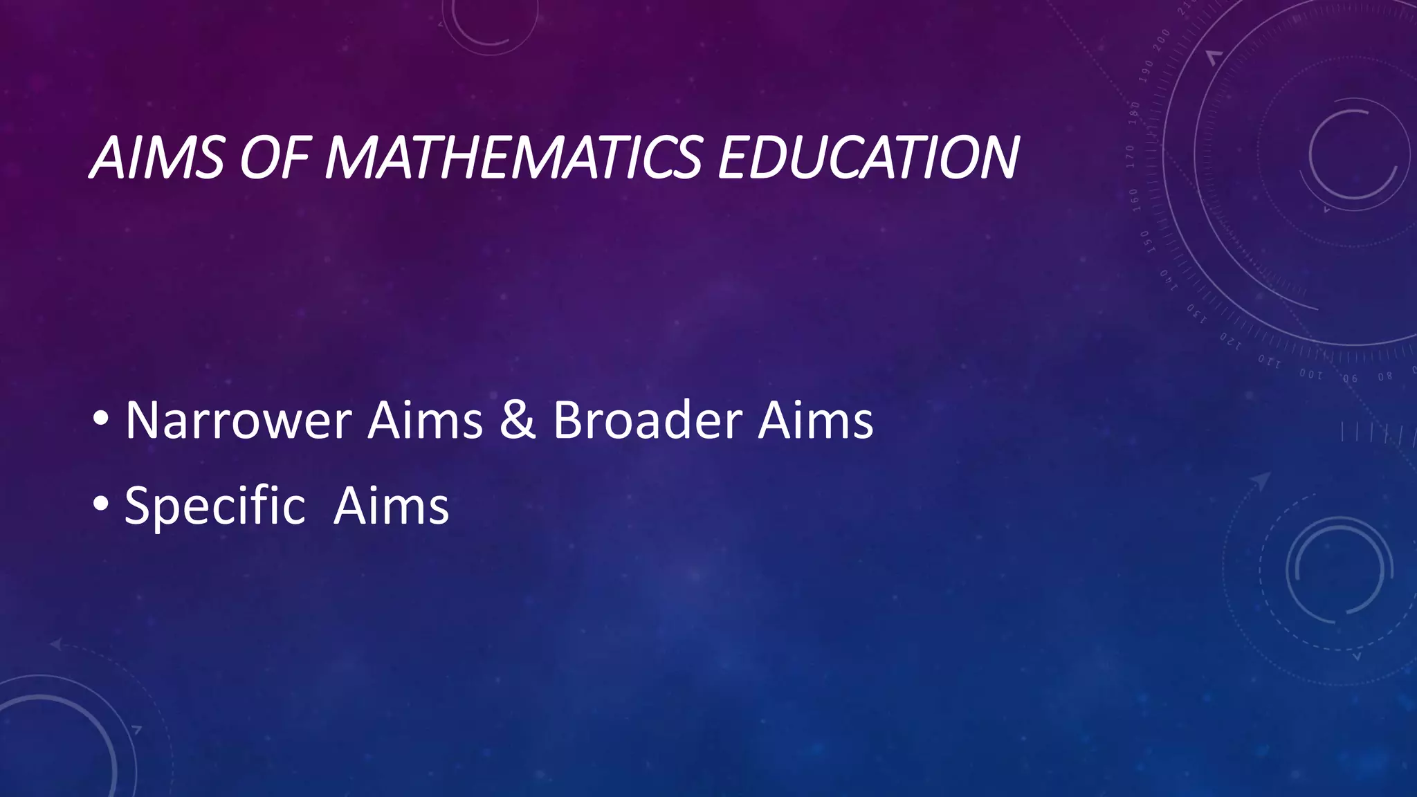 Goals and vision of mathematics education unit 3-504 | PPTX