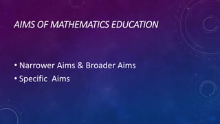 Goals and vision of mathematics education unit 3-504 | PPTX