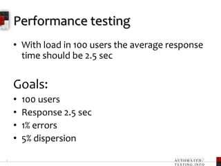 Goals Based Testing | PPTX