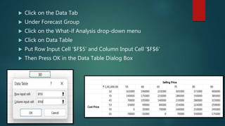 Goal Seek And Sensitivity Analysis.pptx