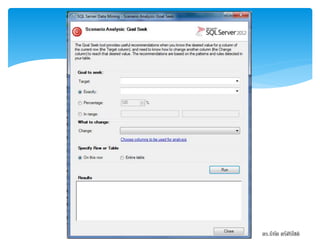 Goal seek in data mining add in excel 2010 | PPTX