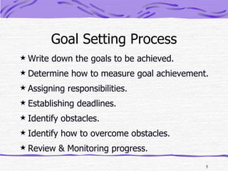 Goal setting process.. | PPT