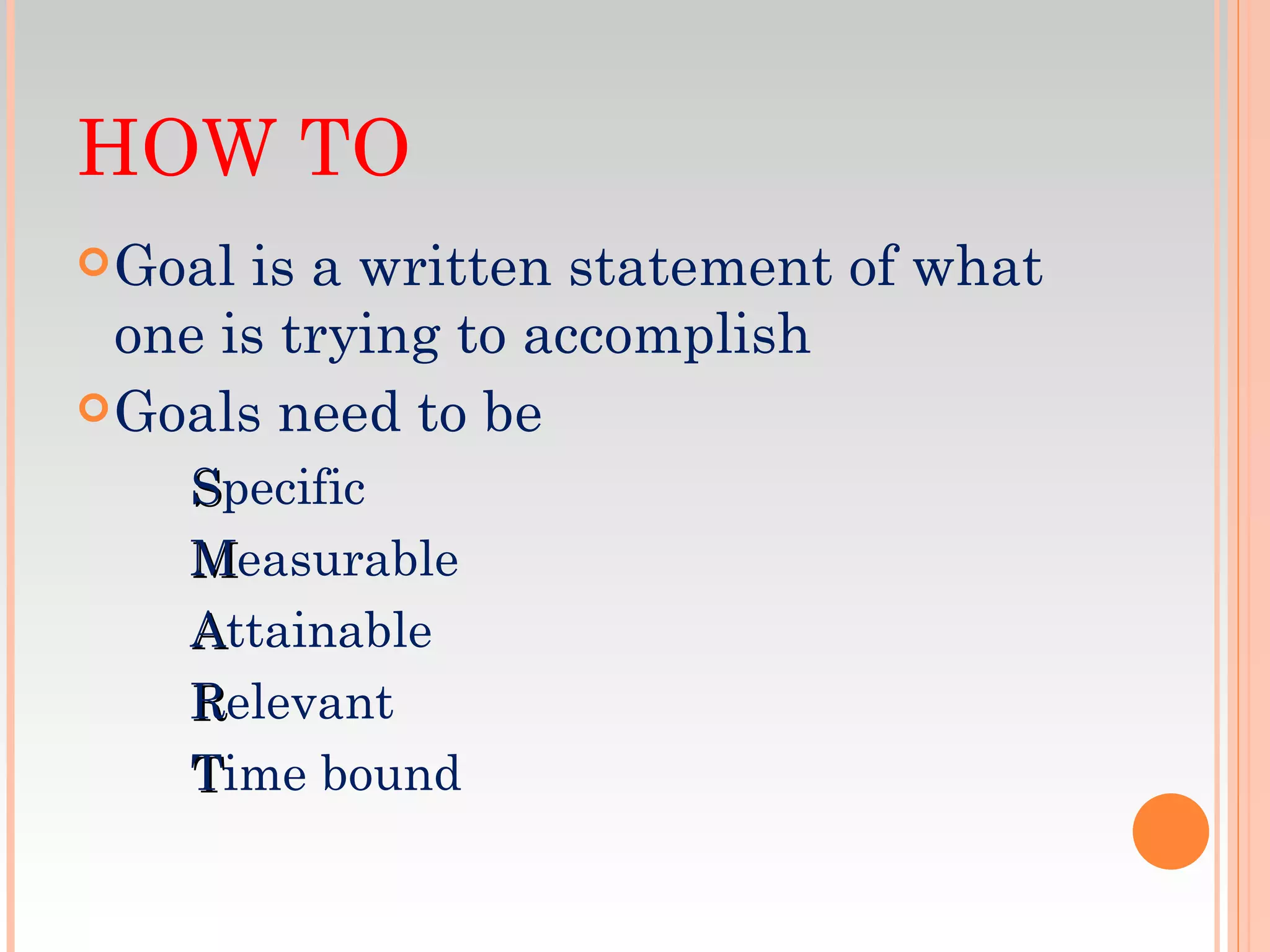 Goal setting | PPT