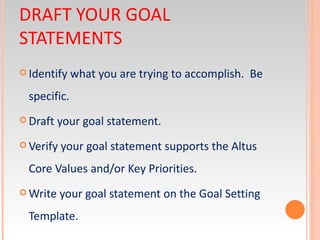 Goal setting | PPT