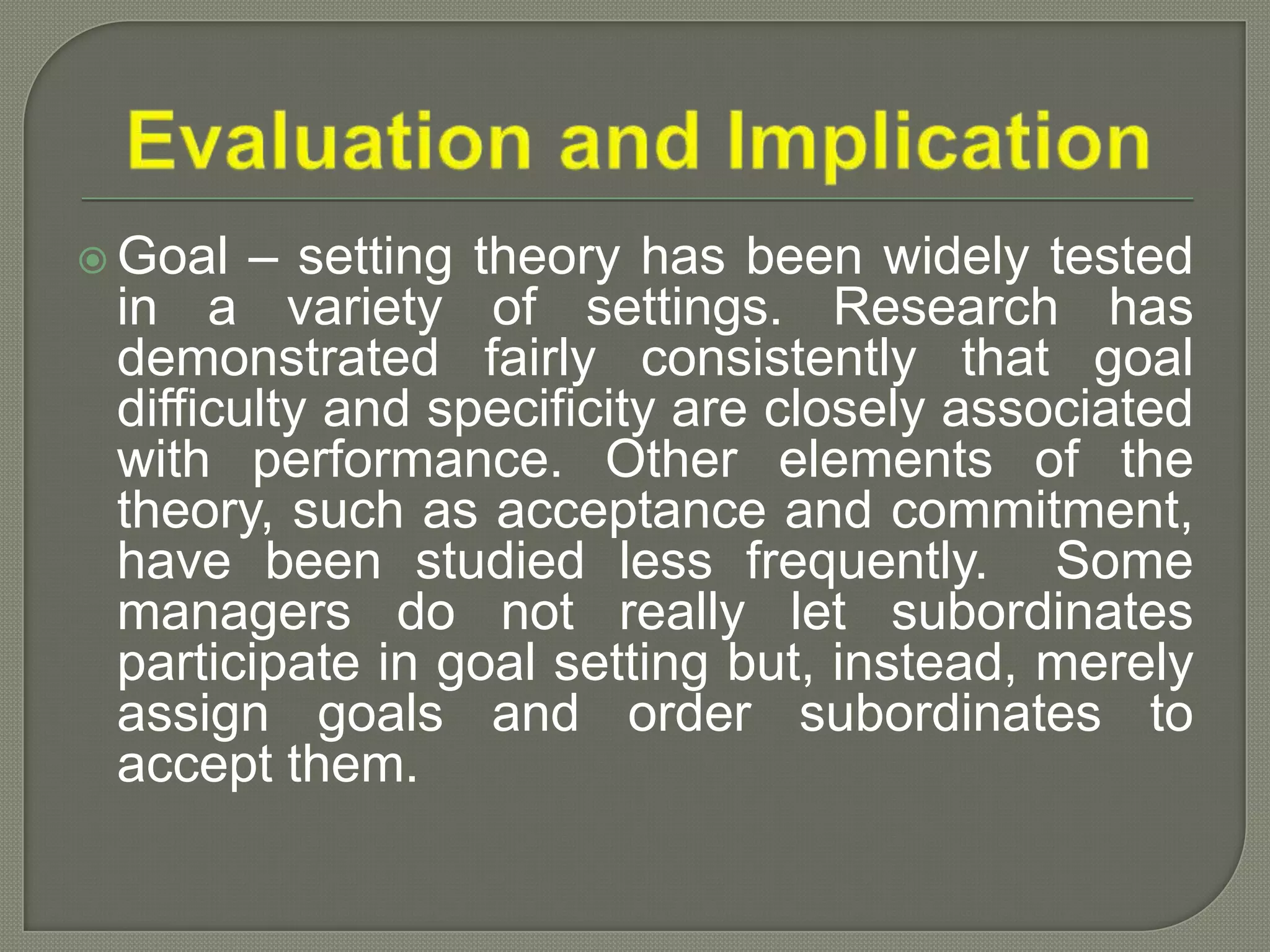 Goal setting and motivation | PPTX