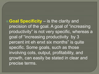 Goal setting and motivation | PPTX