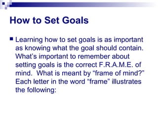 Goal setting | PPT