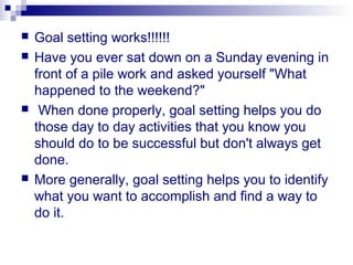 Goal setting | PPT