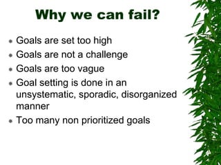 Goal setting - Evergreen Basics | PPTX