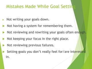 Managing Time with Goals | PPT