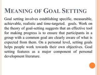 Goal setting | PPT