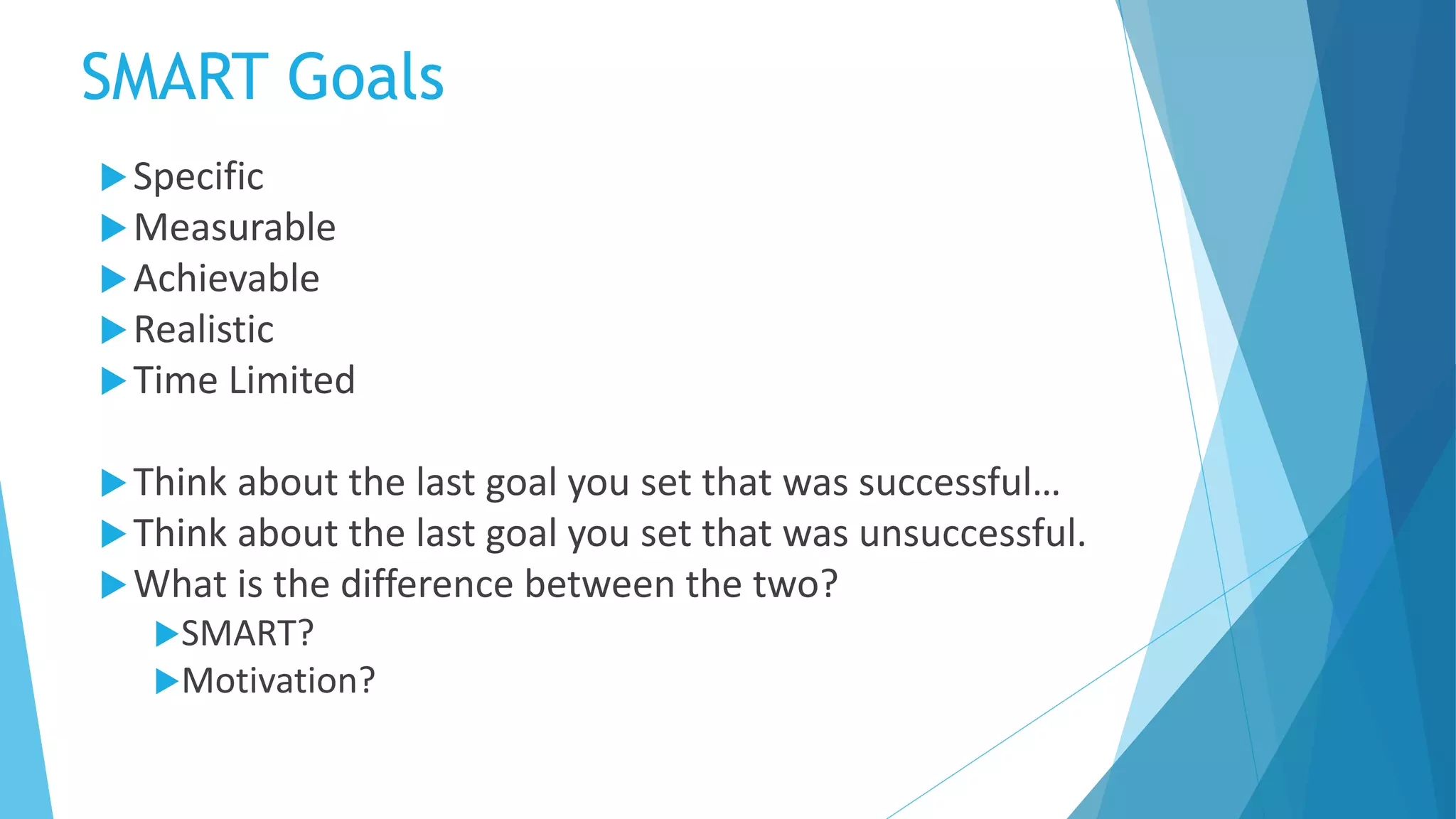 Goal Setting for Behavior Change | PPTX