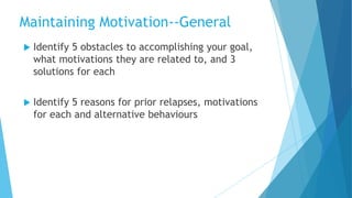 Goal Setting for Behavior Change | PPTX