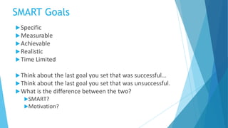 Goal Setting for Behavior Change | PPTX