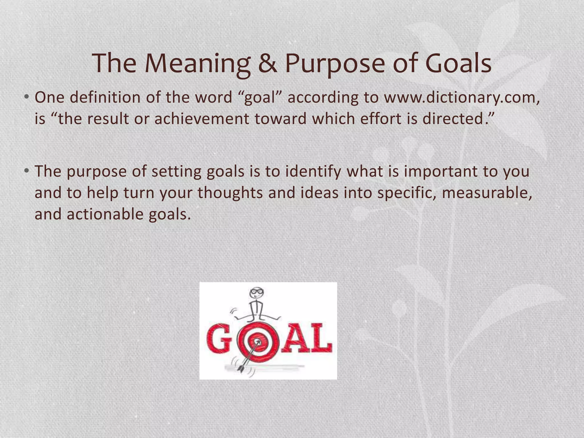 Goal setting | PPTX