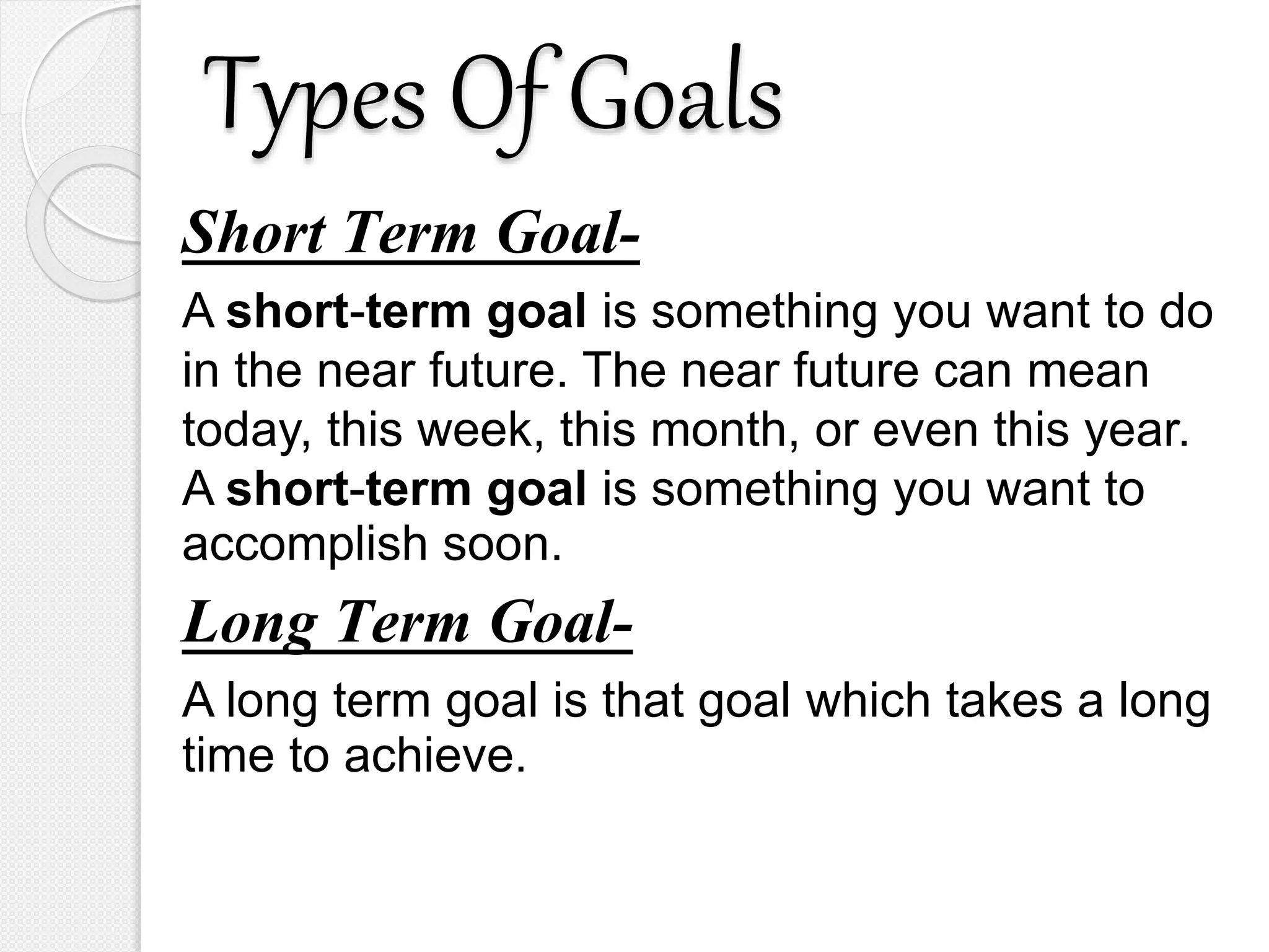 PPT on Goal Setting | PPTX